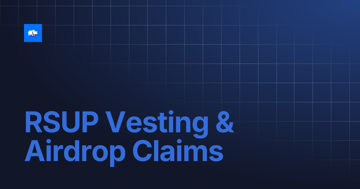 RSUP Vesting & Airdrop Claims | Resupply.fi
